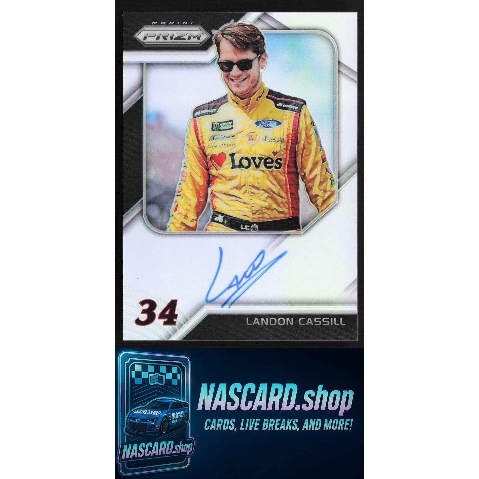 2018 Panini Prizm #DS-LC Landon Cassill Driver Signatures Prizm ...