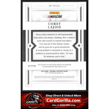 2024 Panini National Treasures #TS-CLJ Corey LaJoie Treasured Swatches ...